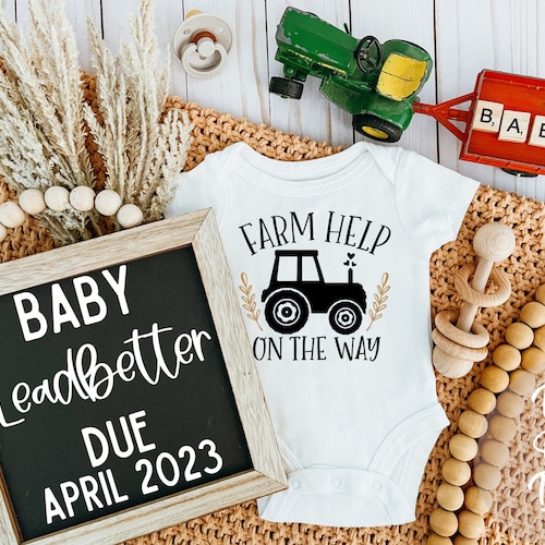 Farm Help on the Way DIGITAL PREGNANCY ANNOUNCEMENT Gender - Etsy