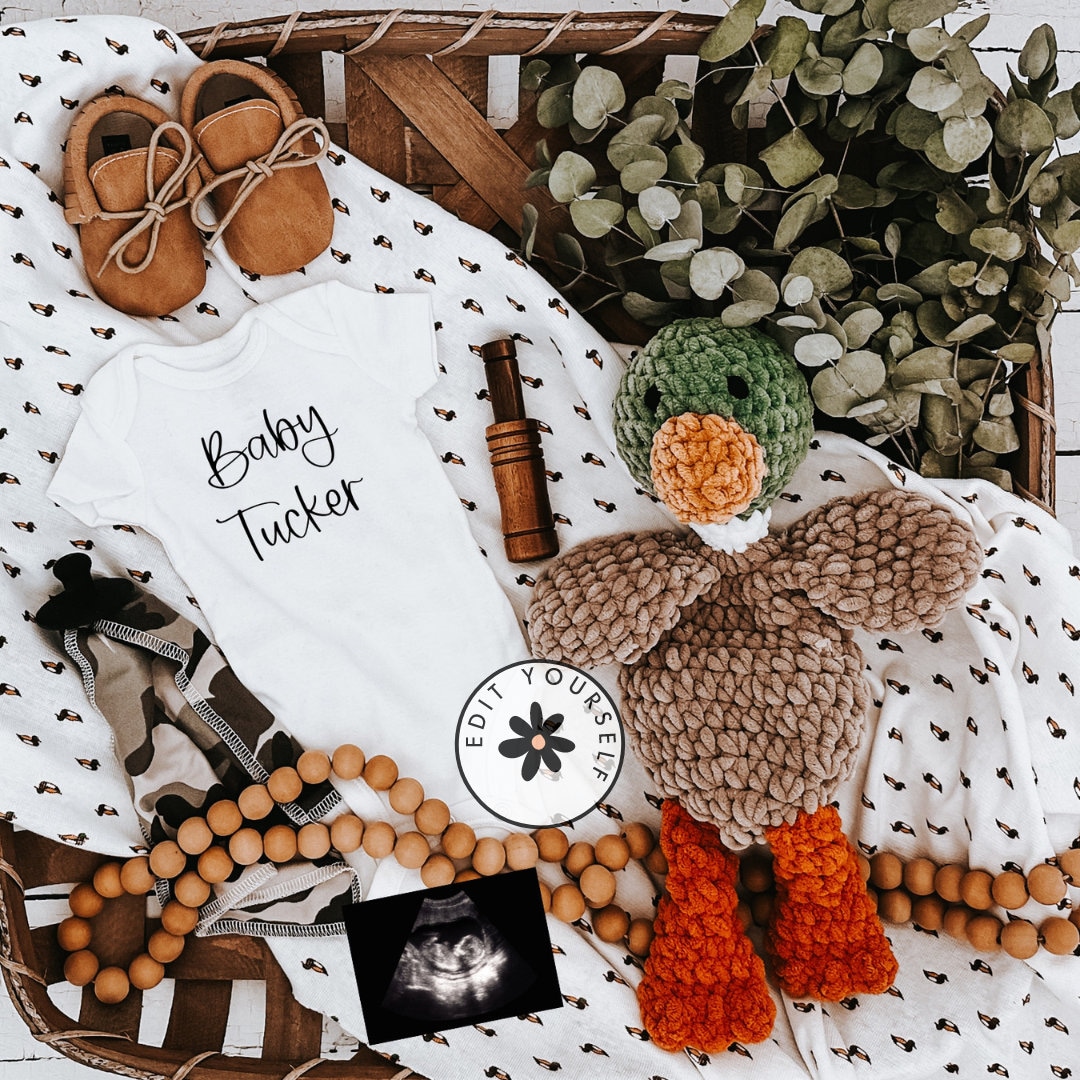 Duck Hunting Theme DIGITAL PREGNANCY ANNOUNCEMENT | Gender Neutral ...