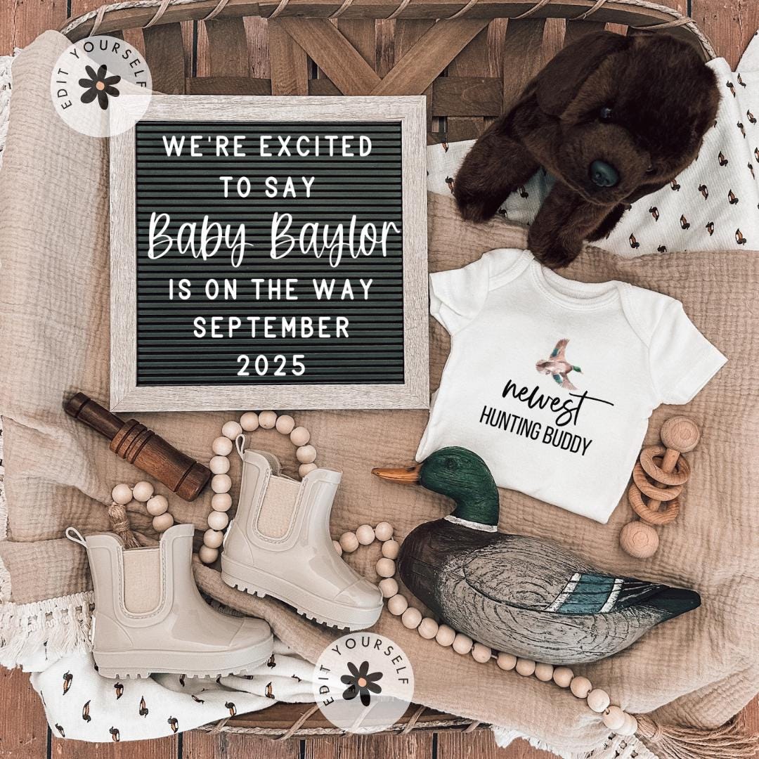 Duck Hunting Pregnancy Announcement: Gender Reveal (digital) - Etsy