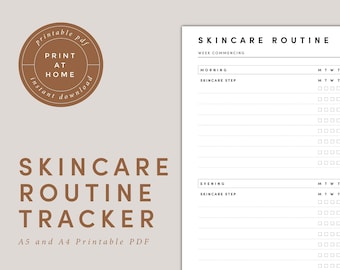 Skincare Routine Planner, Skincare Tracker, Morning and Night Beauty ...