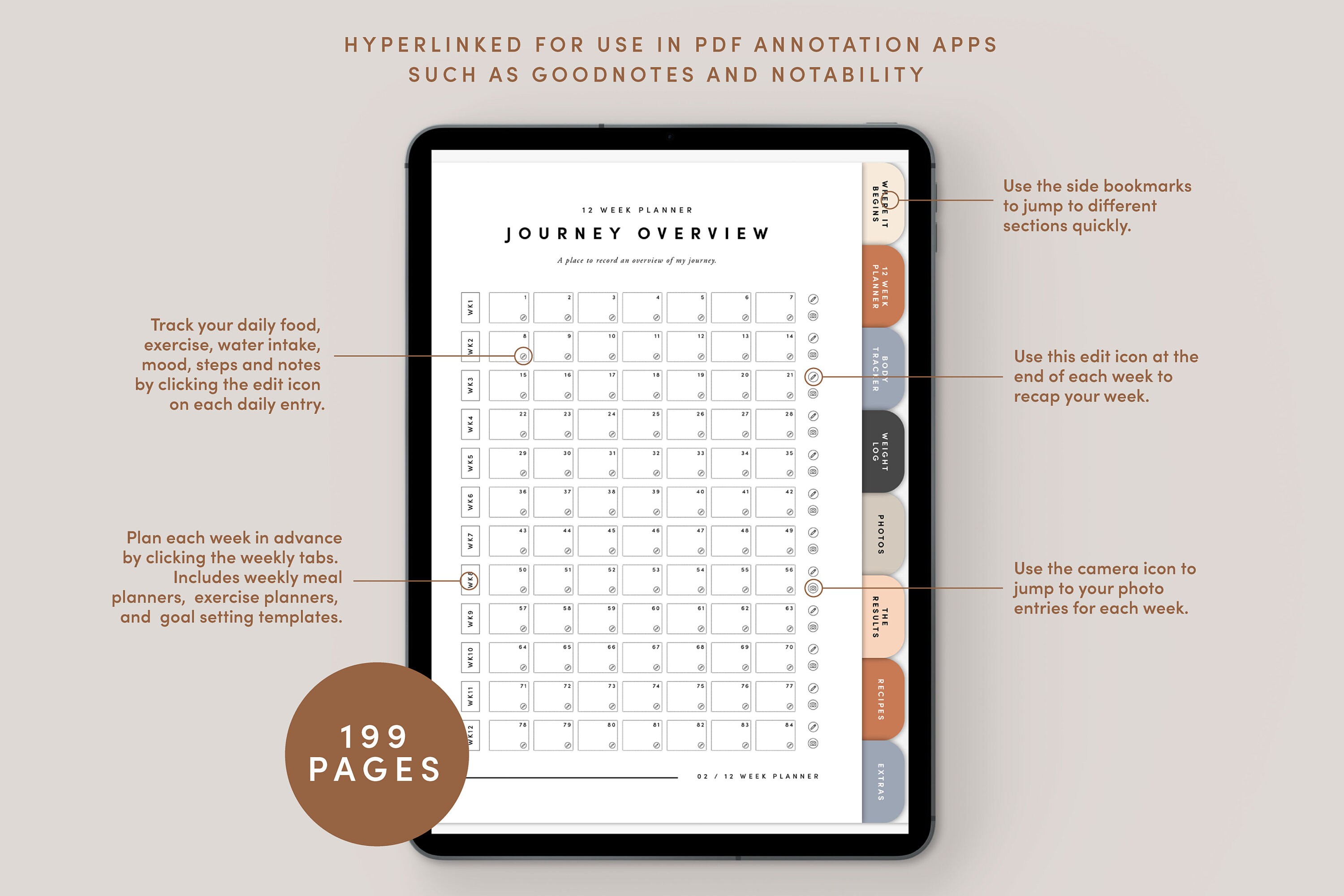 Digital Fitness Planner Goodnotes, Fitness Planner Ipad, Fitness ...