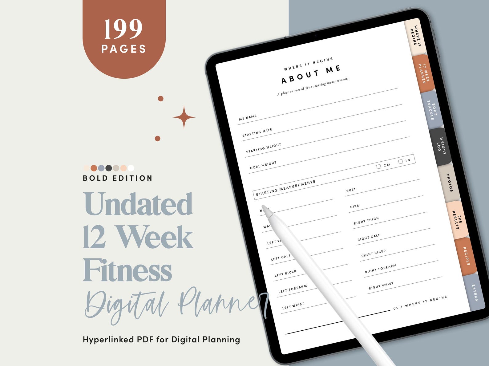 Digital Fitness Planner Goodnotes, Fitness Planner Ipad, Fitness ...