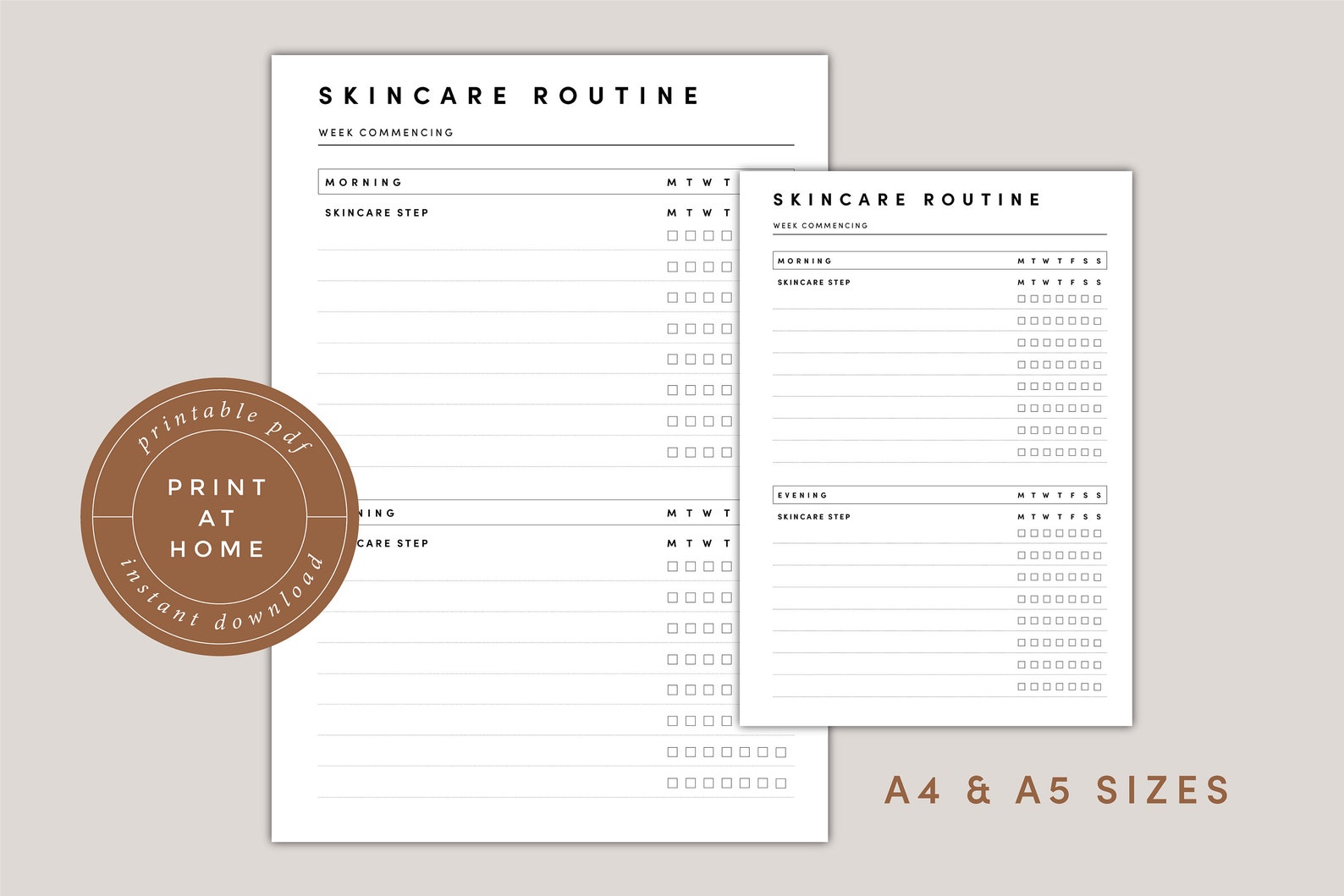 Printable Skincare Routine Tracker Skincare Tracker Self | Etsy