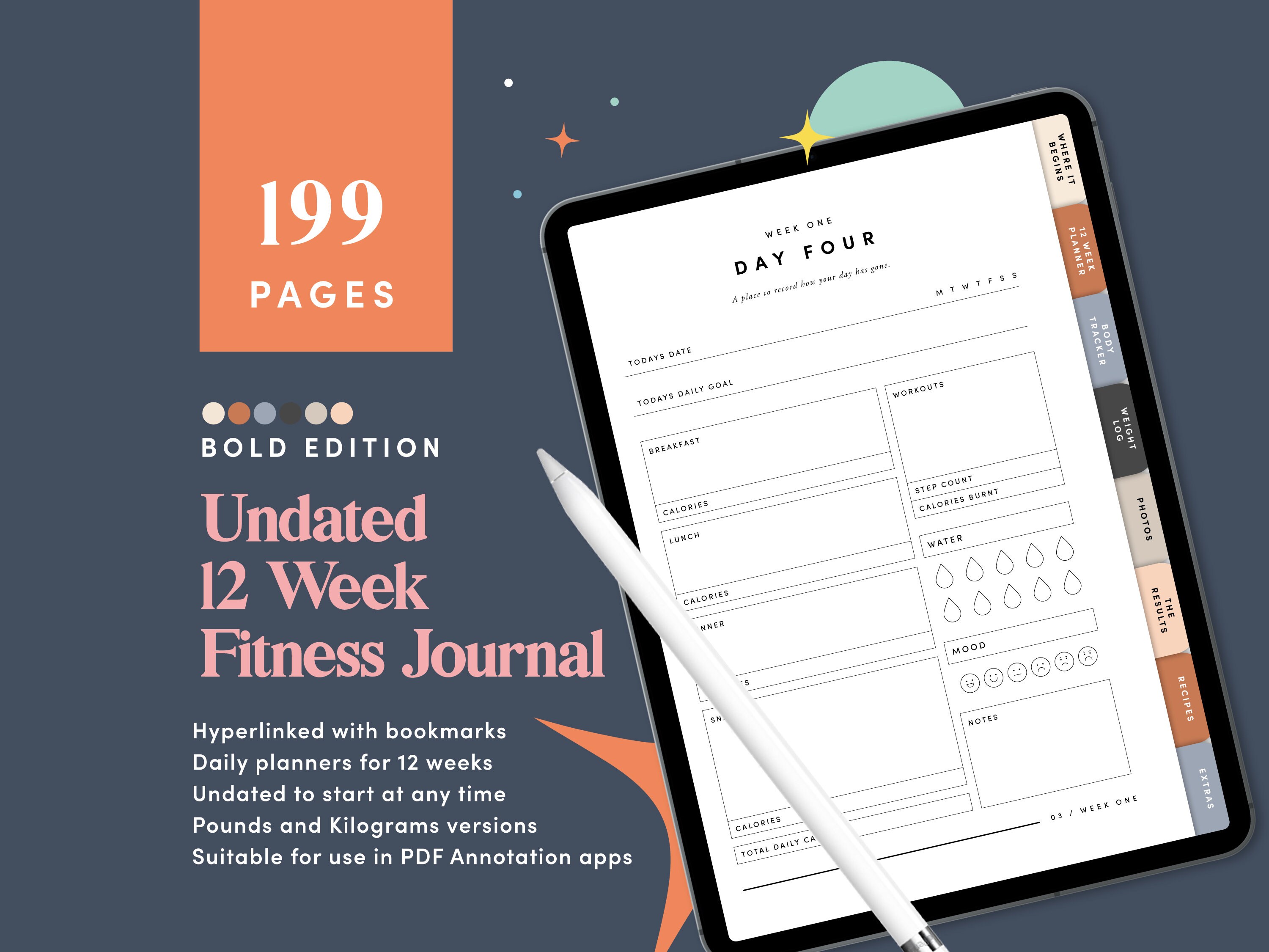 Digital Fitness Planner Goodnotes, Fitness Planner Ipad, Fitness ...