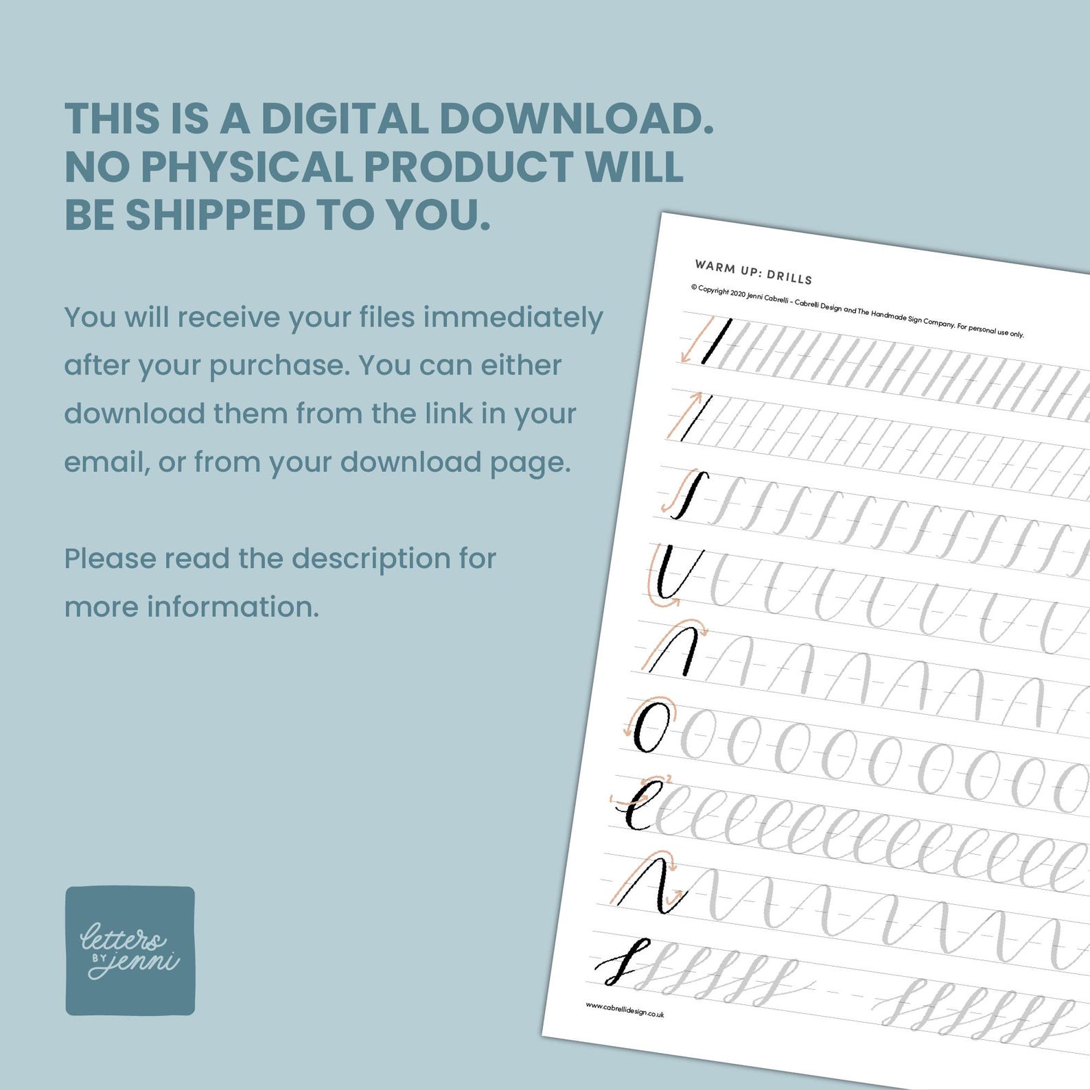 Modern Calligraphy Lowercase Alphabet Practice Sheets, Calligraphy ...