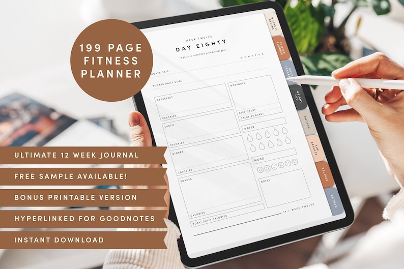 Digital Fitness Planner Goodnotes Fitness Planner Ipad - Etsy