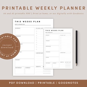 Printable Planner Bundle, Digital Planner Bundle for Goodnotes, Monthly ...