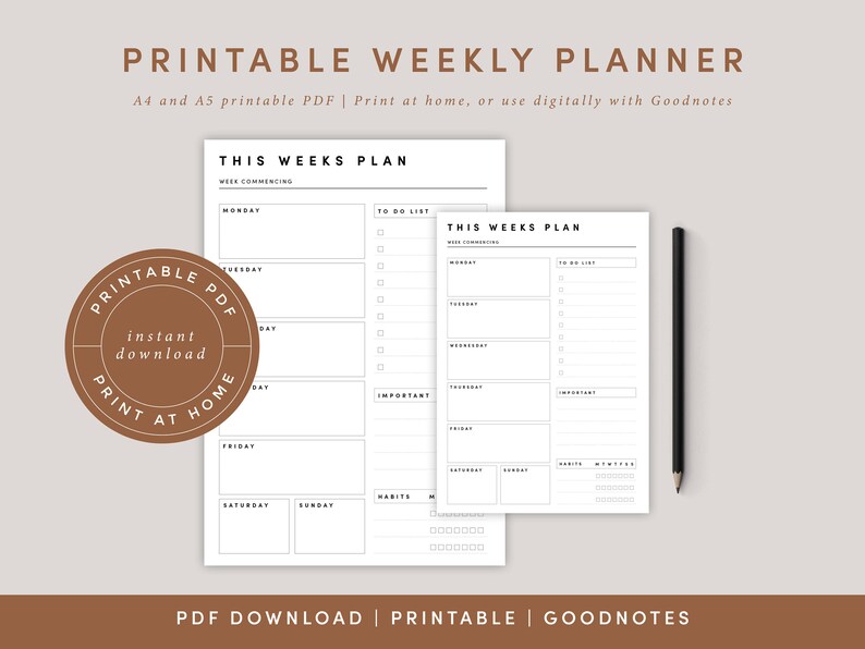 Printable Planner Bundle Digital Planner Bundle for - Etsy