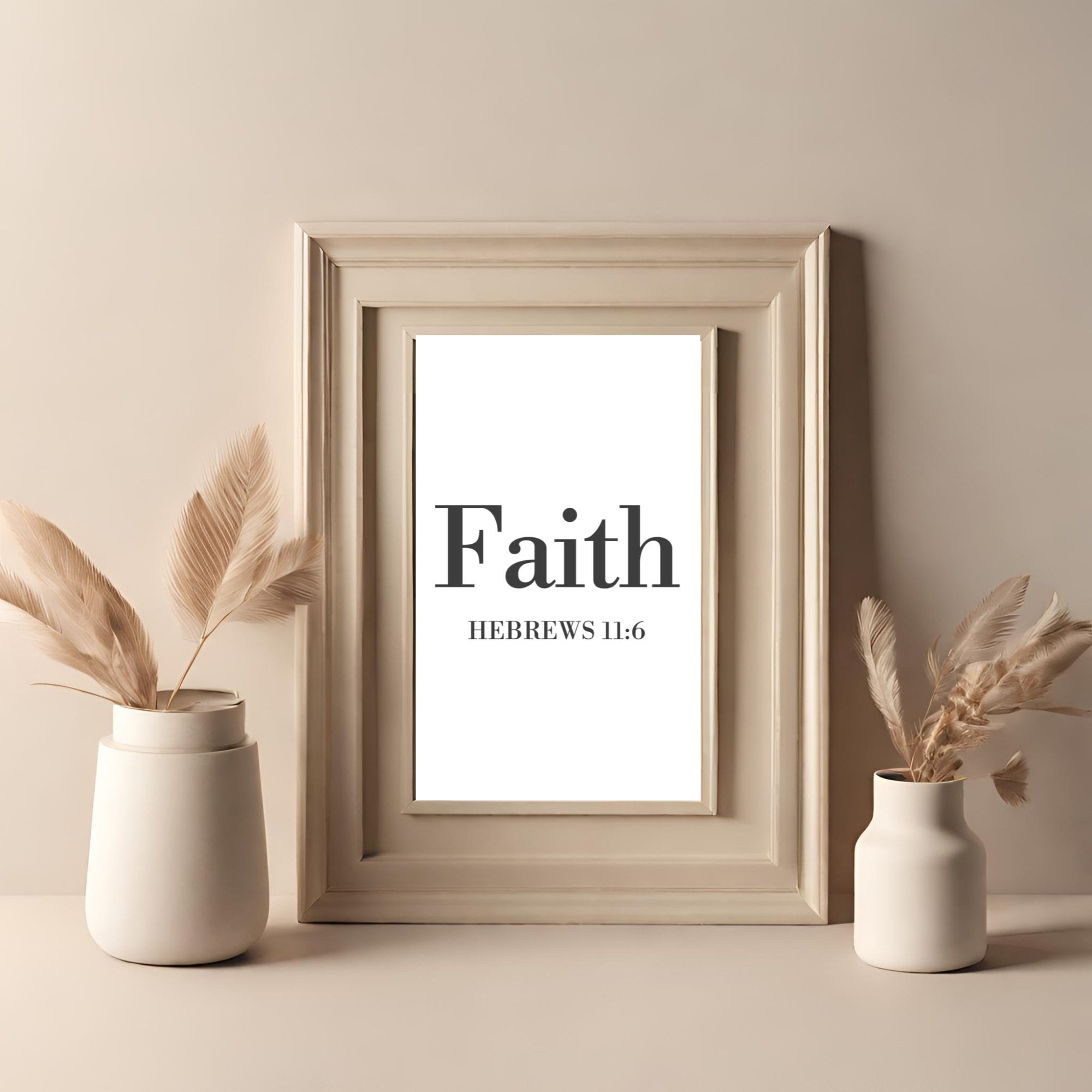 Faith:hebrews 11-6 Christian Wall Art Bible Verse Sign Religious Gift ...