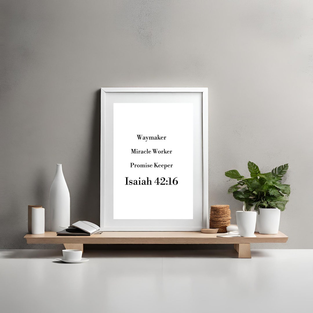 Way Maker :isaiah 42-16 | Christian Wall Art | Bible Verse | Religious ...