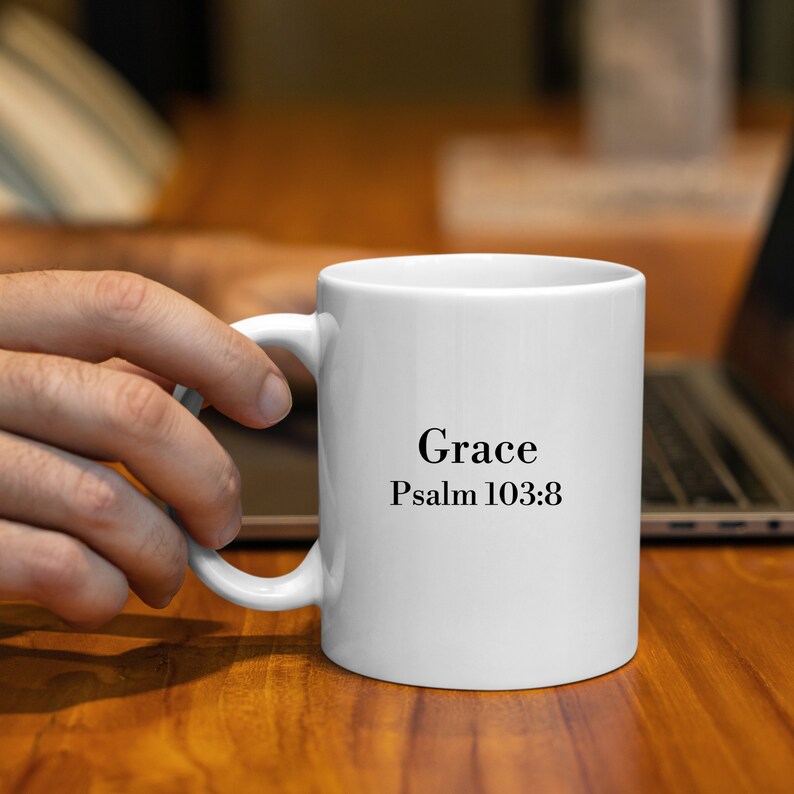 Grace Psalm 103:8 Scripture Mug, Coffee/tea Mug, Christian Mug ...