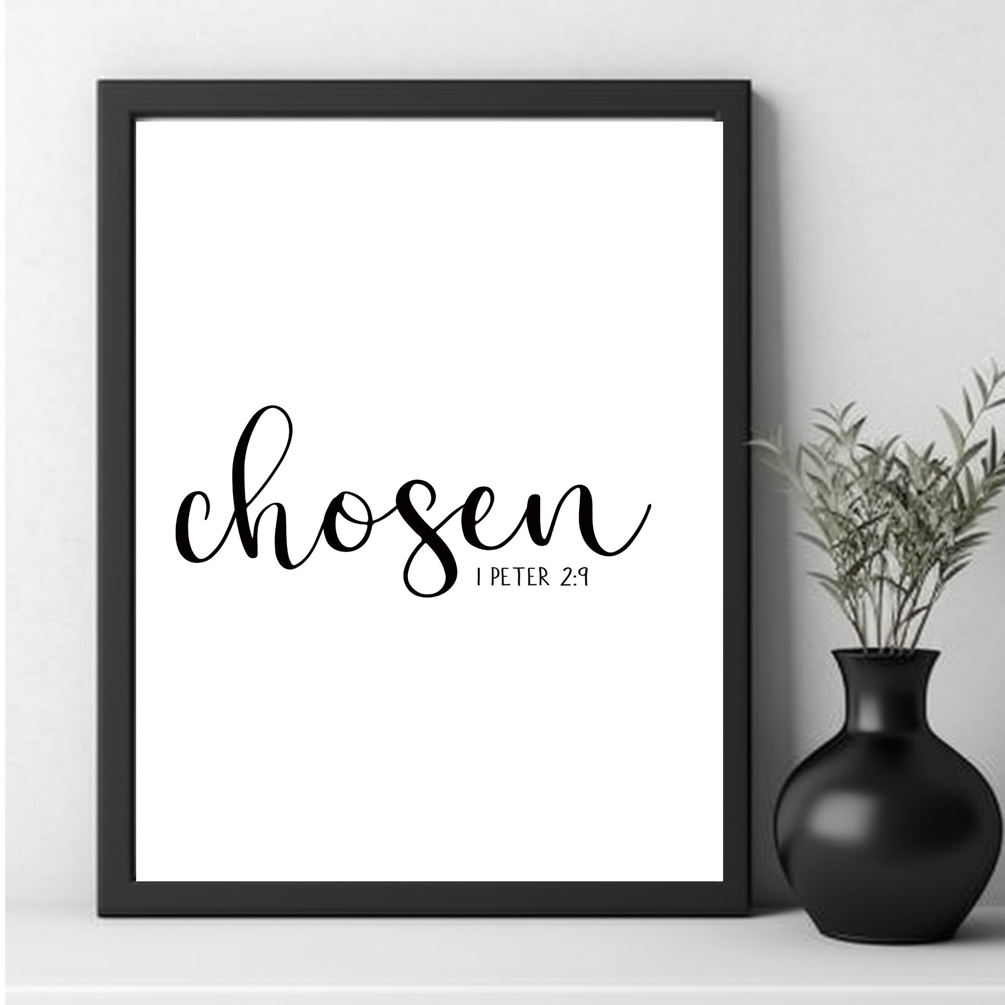 1 Peter 2:9 Christian Wall Art Minimalist Mod Home Decor Religious Wall ...