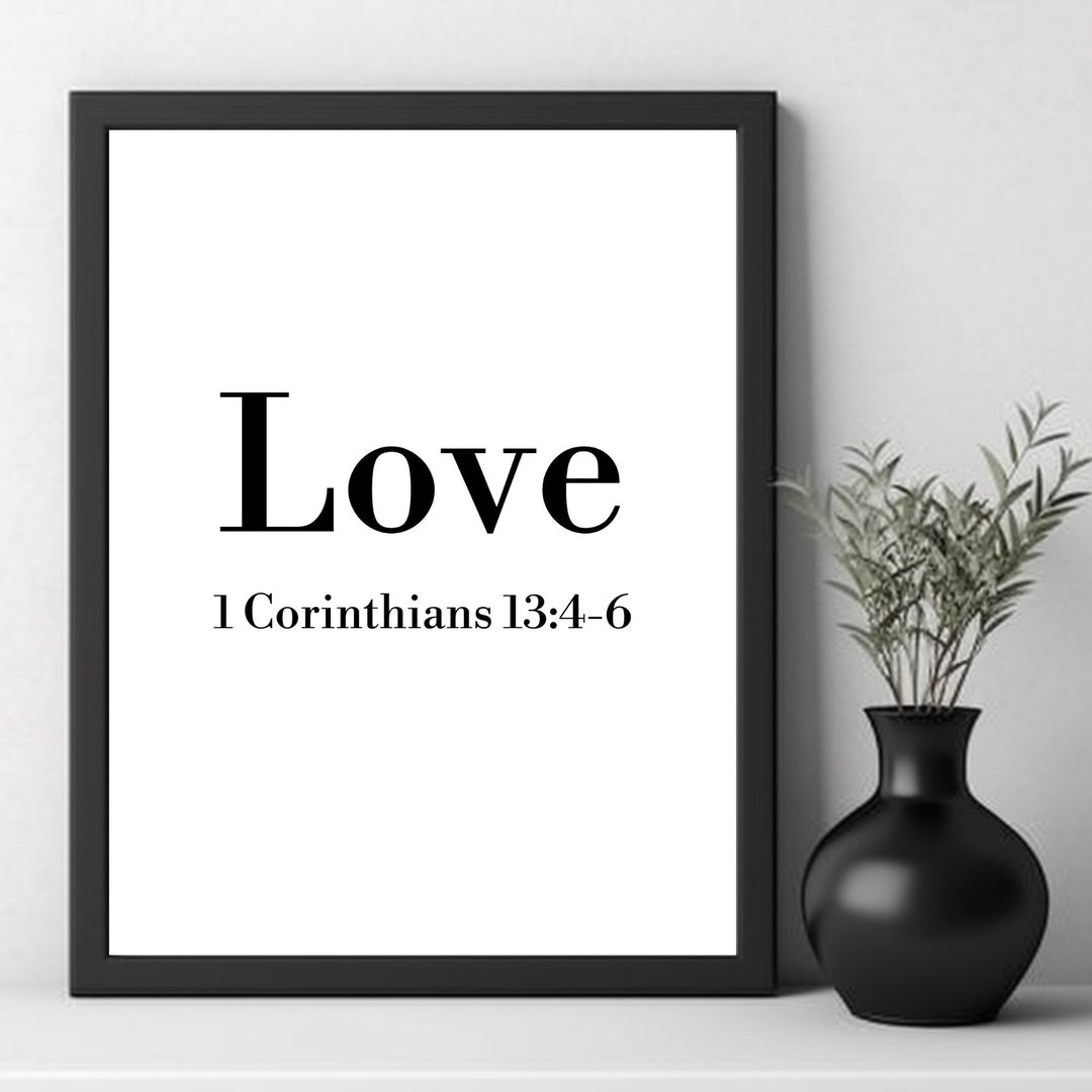Love:1 Corinthians 13 | Christian Wall Art | Bible Verse | Religious ...