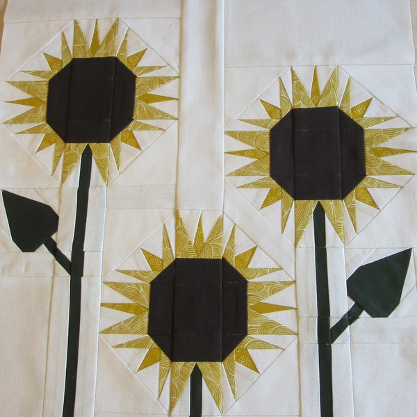 Sunflower Paper Piecing - Etsy