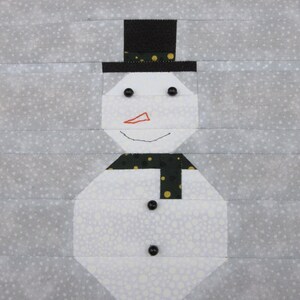 Snowman Foundation Paper Piecing Pattern 2 Variations / Snowman FPP ...