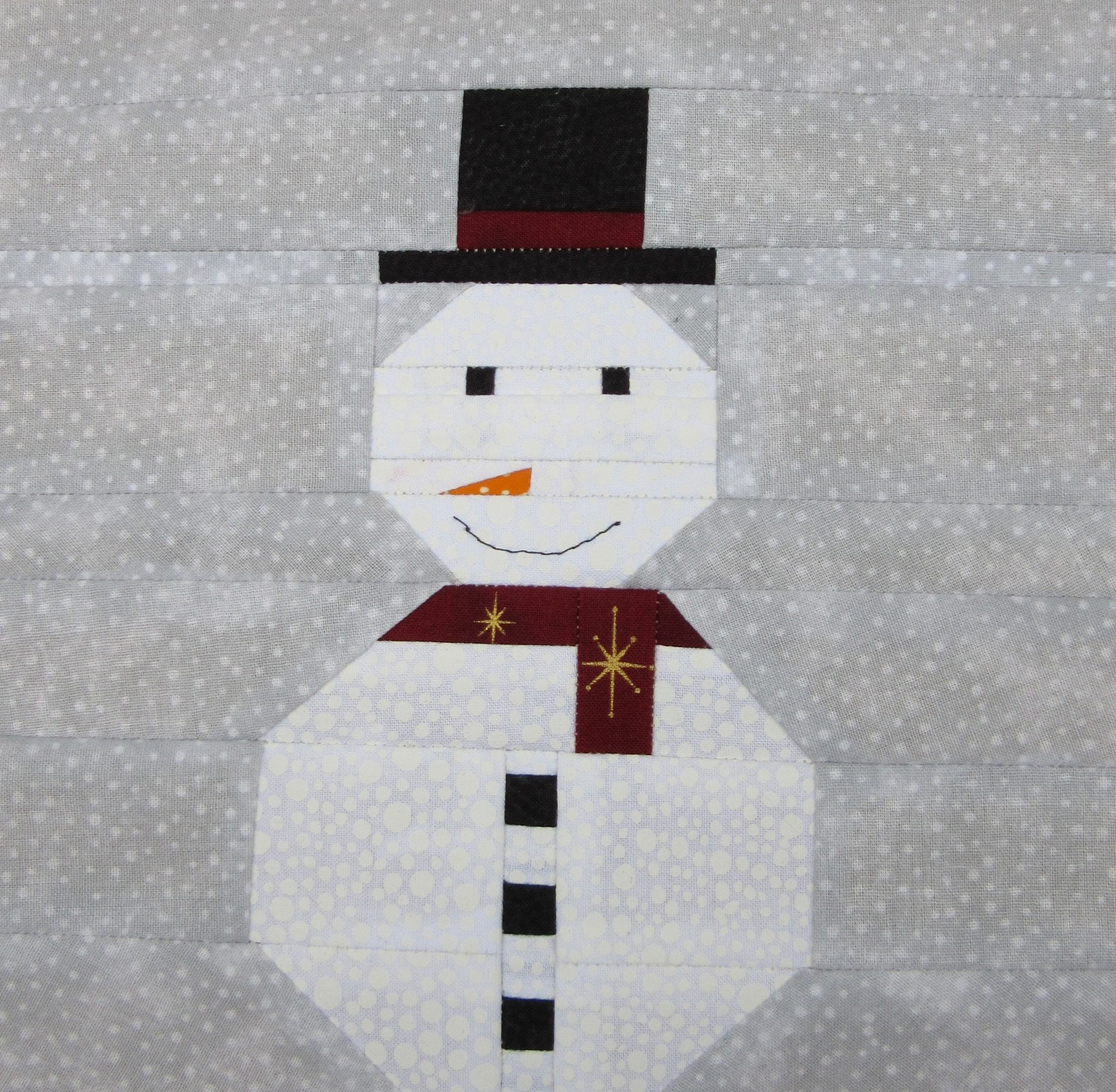 Snowman Foundation Paper Piecing Pattern 2 Variations / Snowman FPP ...