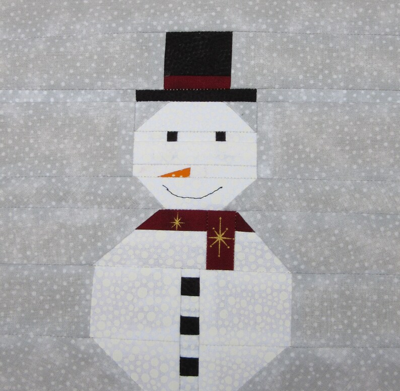 Snowman Foundation Paper Piecing Pattern 2 Variations / Snowman FPP ...
