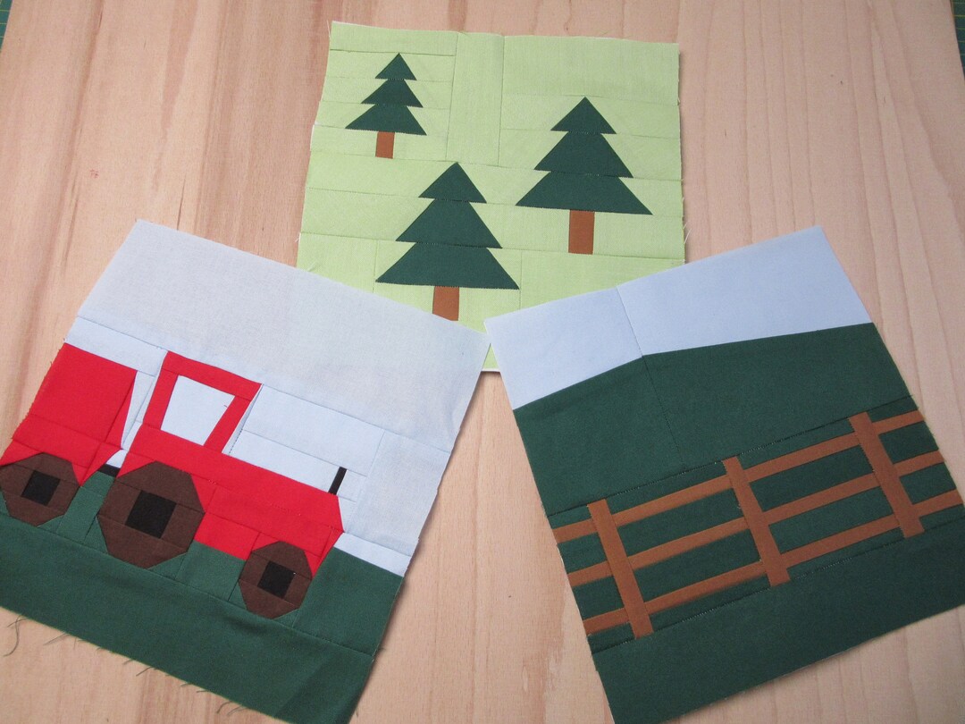 Foundation Paper Piecing Bundle Farm Quilt / 3 Instructions Bundle ...