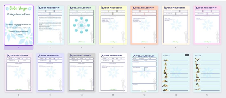 Yoga Lesson Plans - Etsy