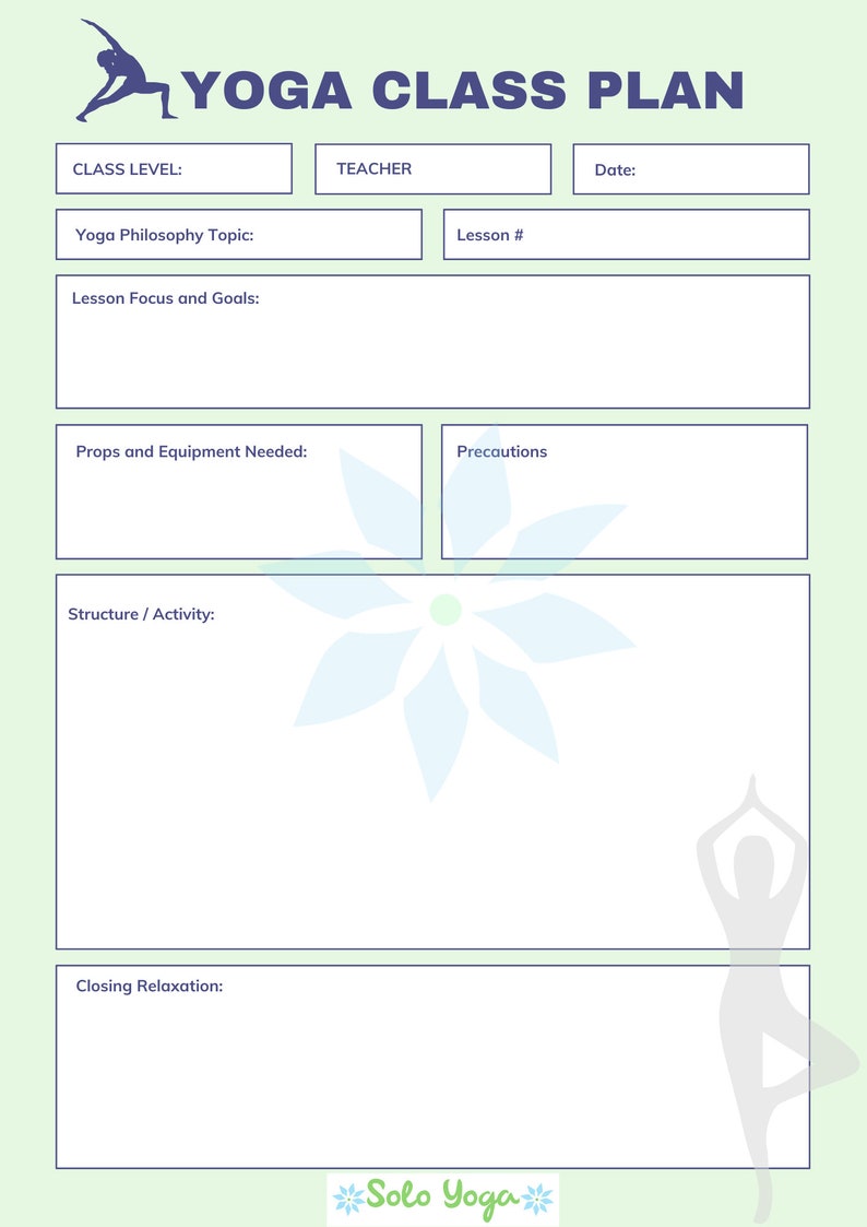 Yoga Lesson Plans - Etsy