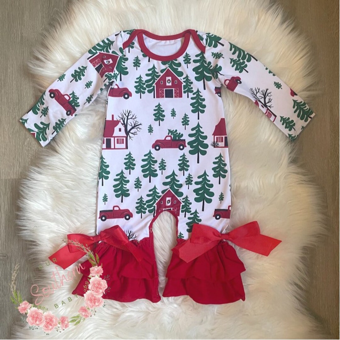 Christmas Romper, Baby Christmas Outfit Set, Toddler Full Outfit Set ...