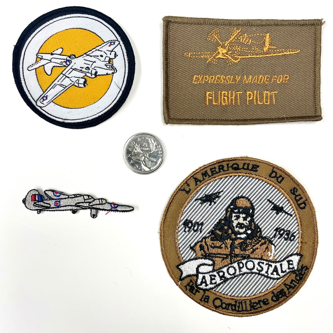 Vintage Air Force Flight Pilot Army Single Pilot Jet Embroidered ...