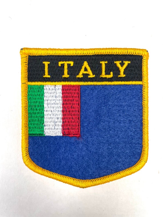 ITALY Flag Patch Embroidered Badge Sew On Emblem FIFA… - Gem