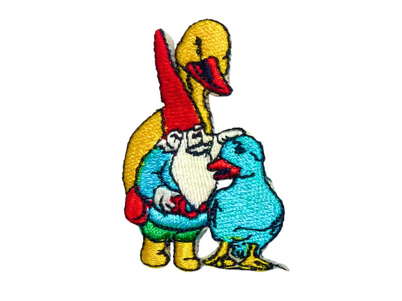 Vintage Garden Gnome Wizard Ducks Patch Embroidered Badge Iron on ...