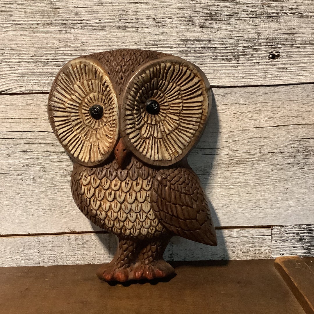 Vintage 1970’s Owl Hanging Plaque Retro BOHO Wall Decor - Etsy