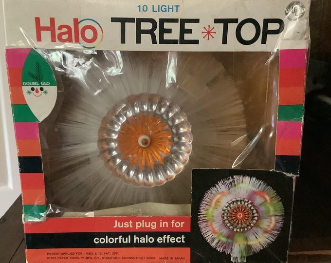 Vintage Halo Christmas Tree Topper 1970s - Etsy