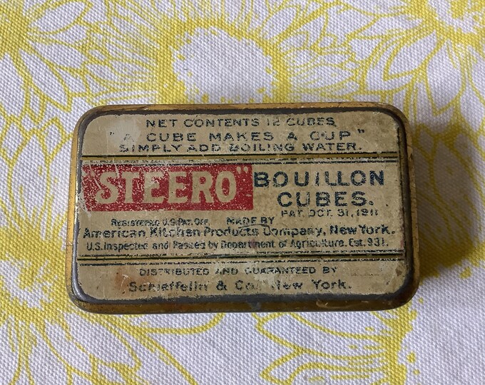 Vintage Steero Bouillon Cube Tin Collectable Cooking Tin - Etsy