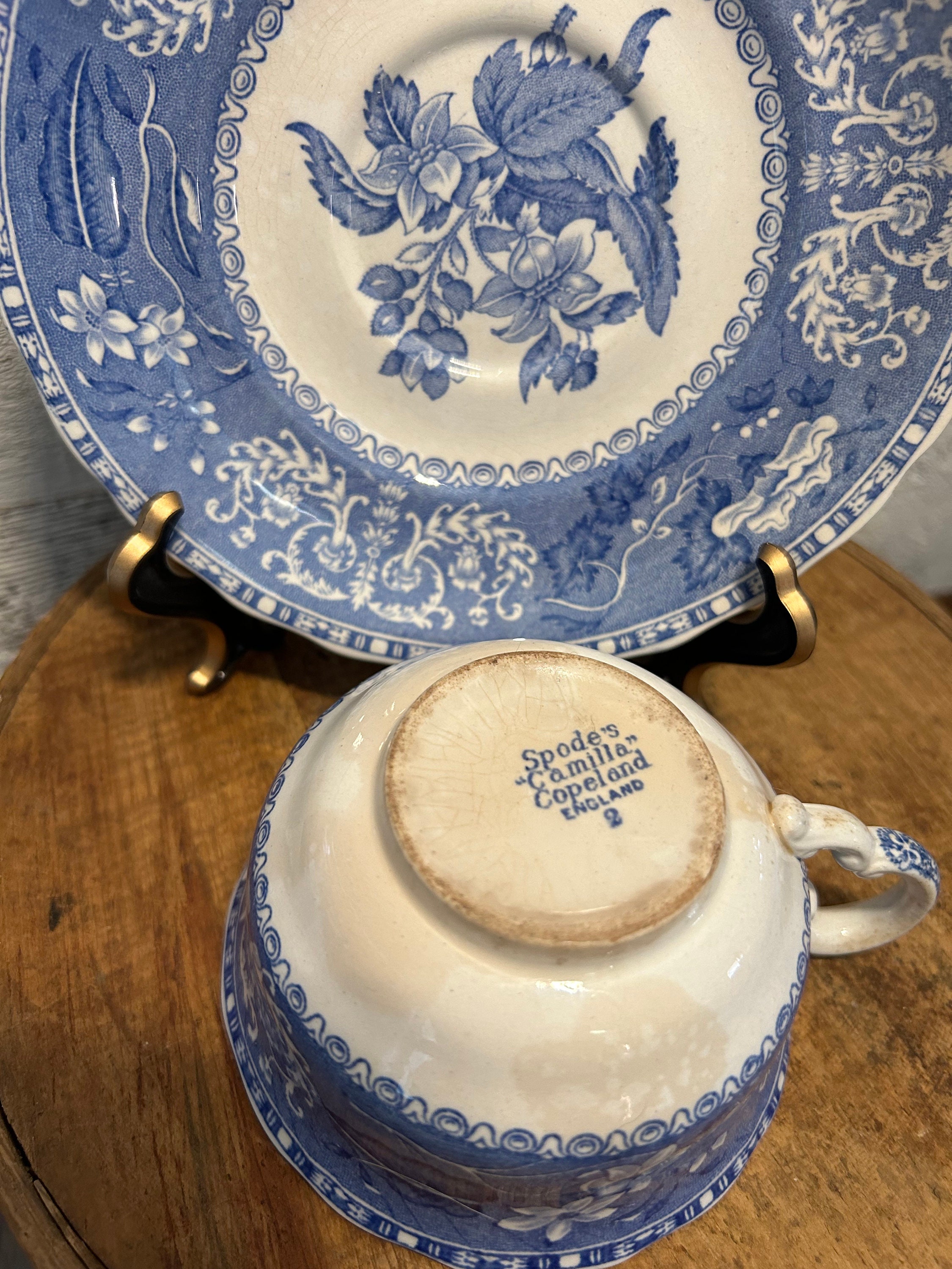 Spode Copeland Vintage 1950s Copeland Earthenware Blue Camilla Teacup ...
