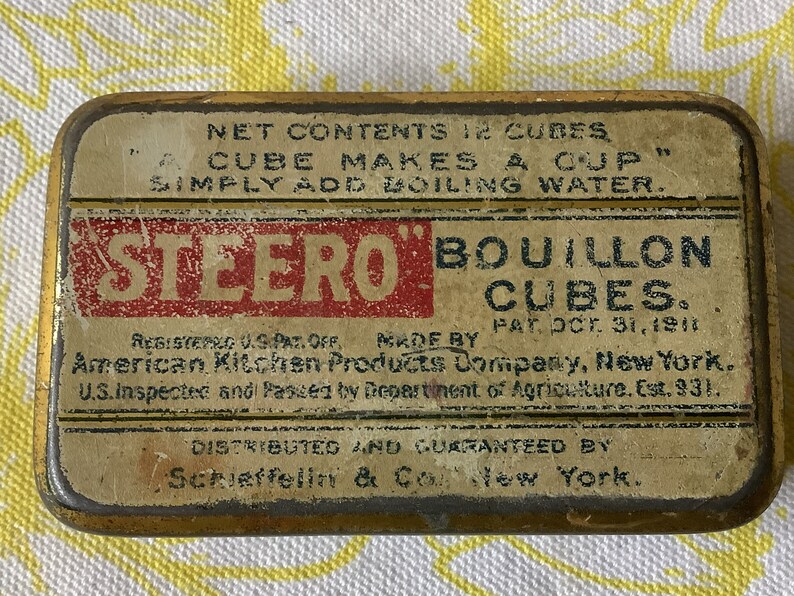 Vintage Steero Bouillon Cube Tin Collectable Cooking Tin - Etsy