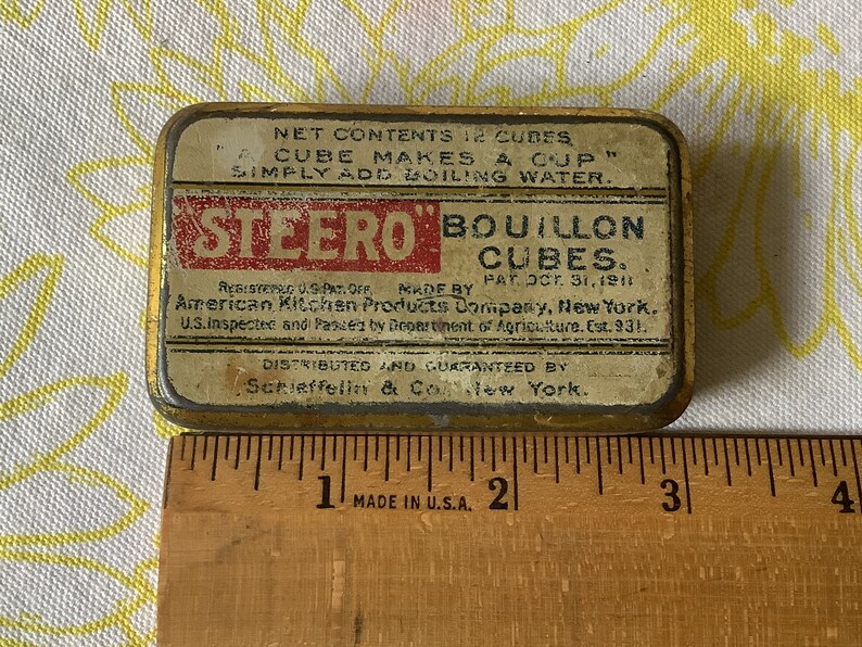 Vintage Steero Bouillon Cube Tin Collectable Cooking Tin - Etsy