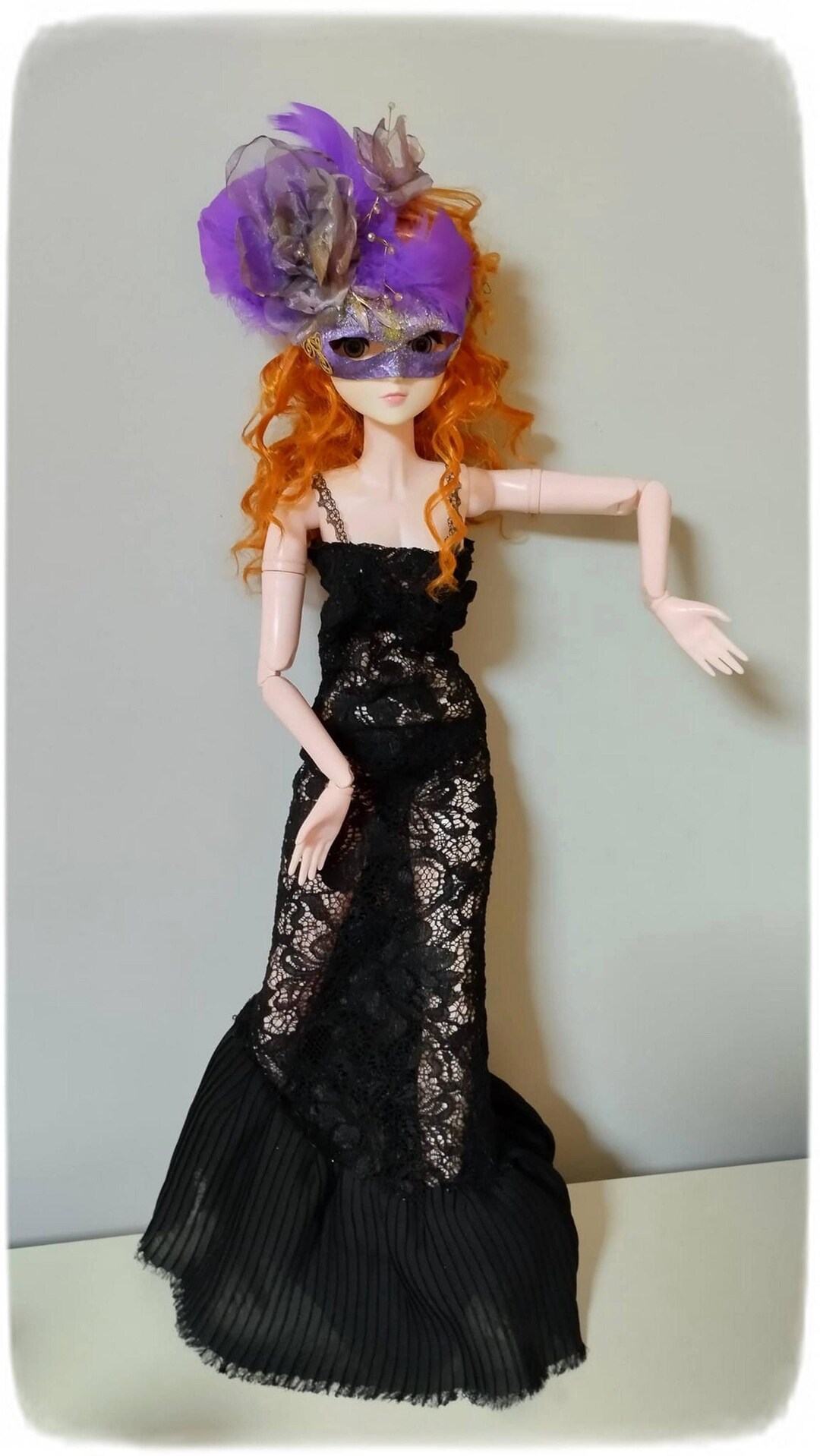 Venetian Mask for 1:3 Scale Dolls, Handmade Carnival Mask, Touch of ...