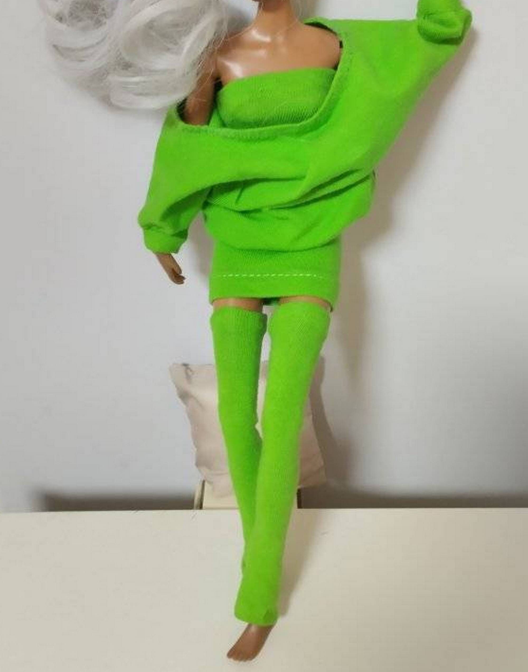 Lilly Set Dress in Miniskirt , Jacket , Long Stockings for 1/6 Scale ...