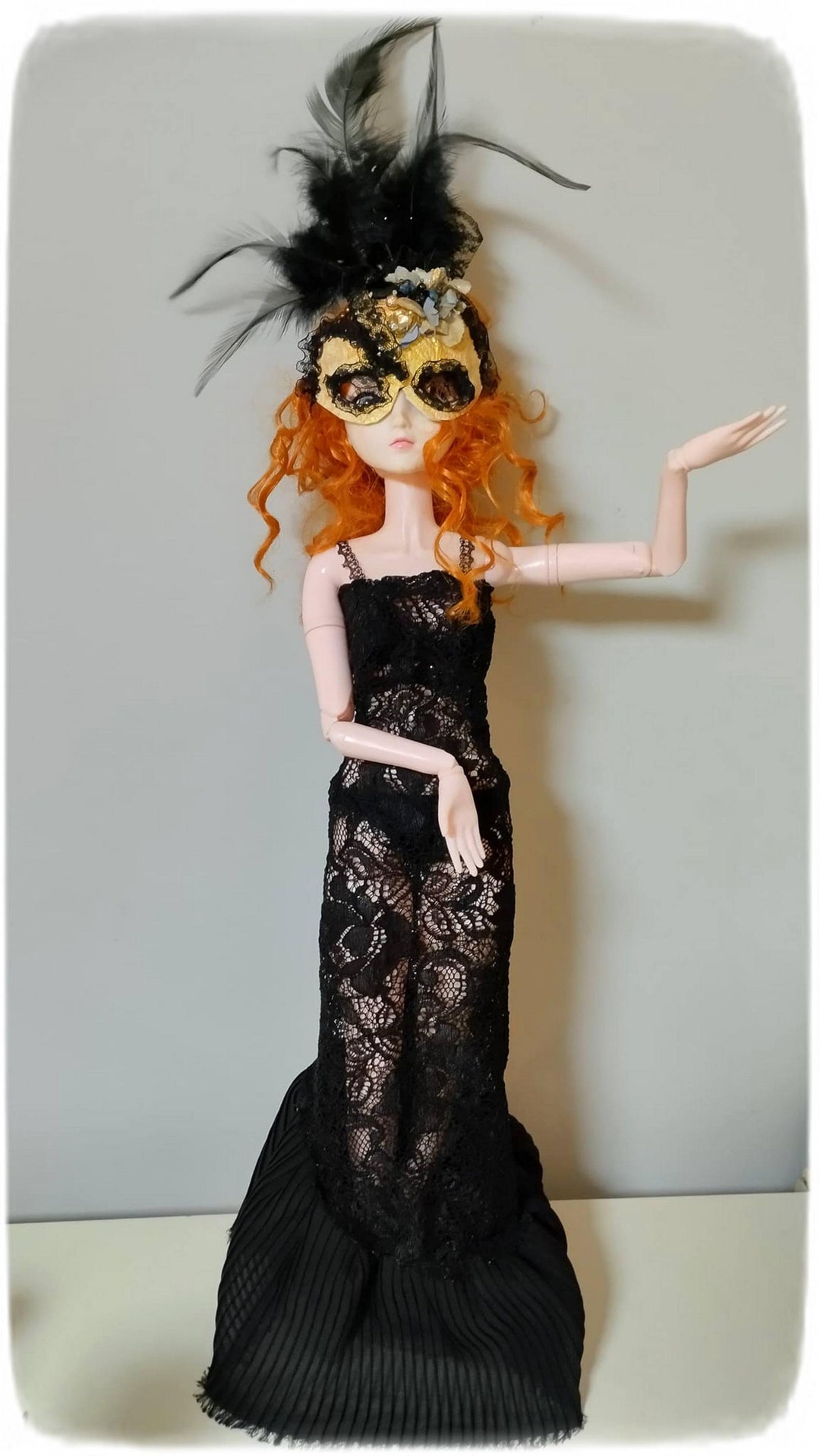 Carnival Mask for 1:3 Scale Dolls, Handmade Carnival Mask for Dolls ...