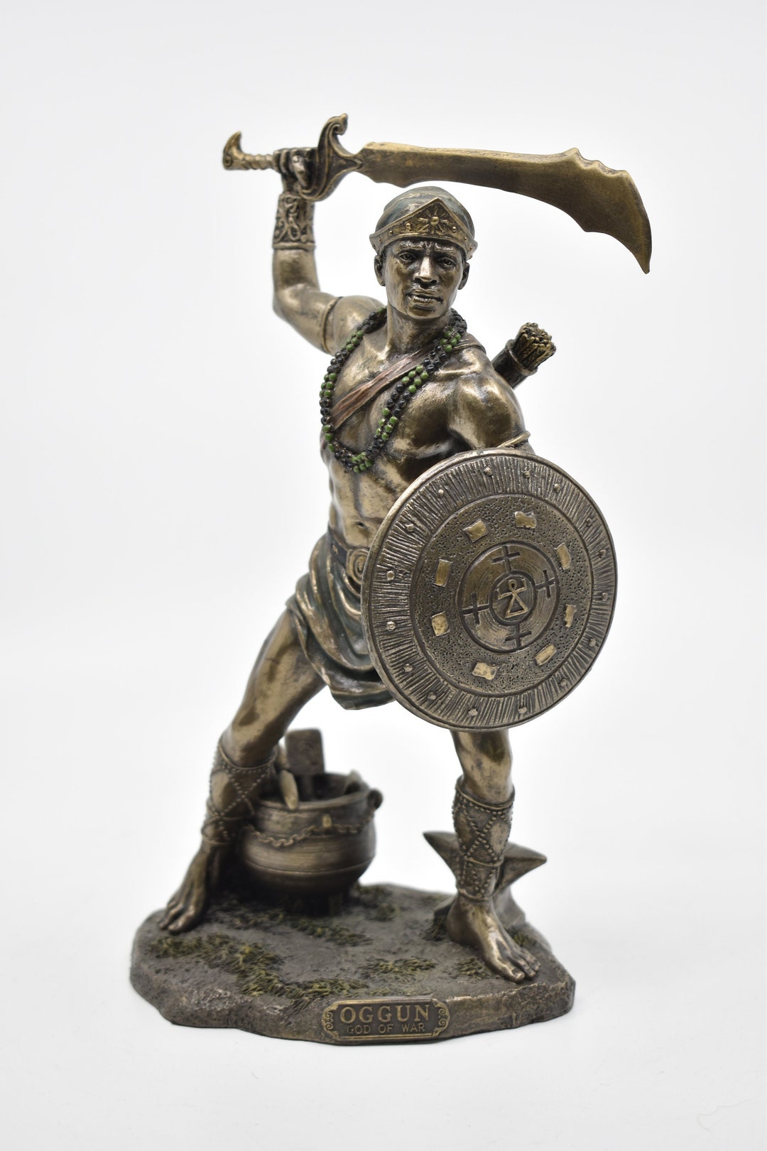 Statue Orisha Ogun Yoruba Santeria Estatua Lucumi African God Figure, Oggun Figurine Yoruba God ...