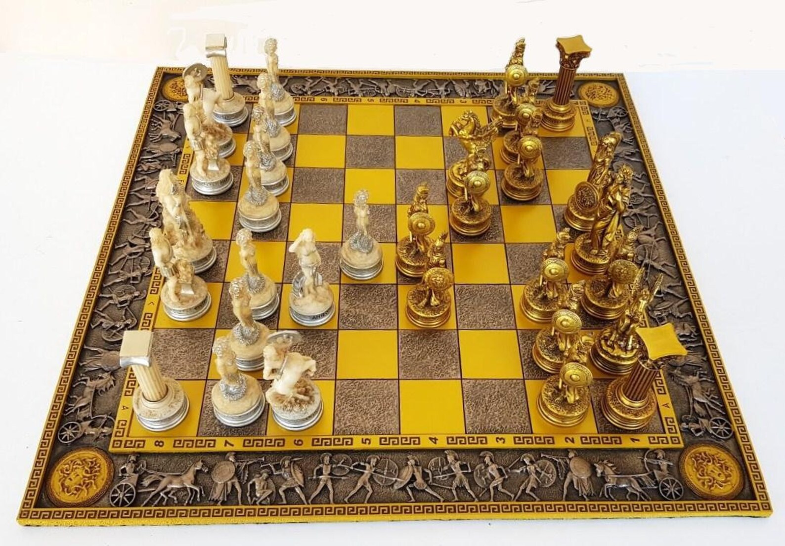 Greek Mythology Chess Set 300 Spartan Chess Set Chess - Etsy