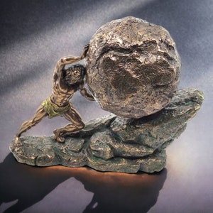 Bronze Sisyphus, Sisyphus Statue, Sisyphus Figurine, Sisyphus Sculpture ...