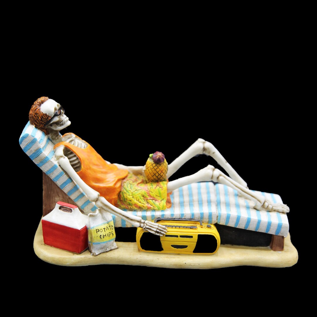 Skeleton Series Vacation and Sunbathing Figure Birthday - Etsy