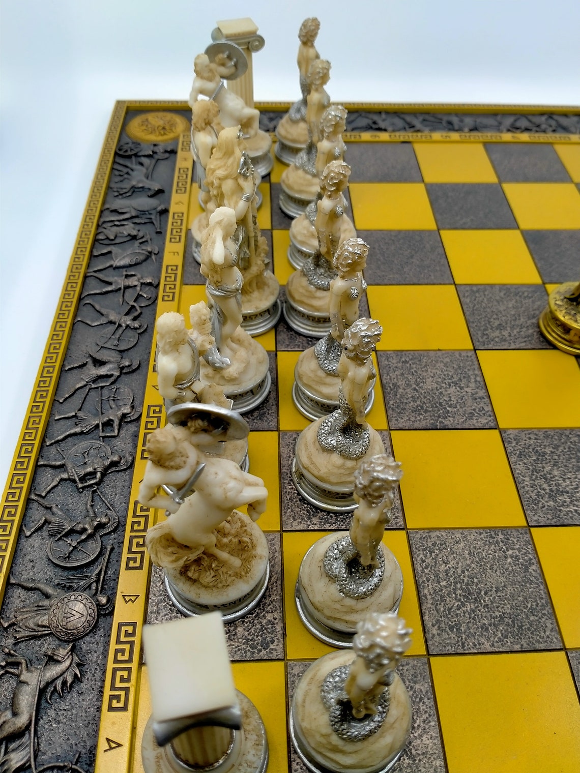 Greek Mythology Chess Set 300 Spartan Chess Set Chess - Etsy
