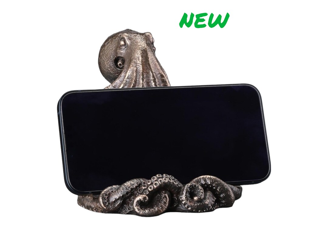 Antique Bronze Plated Octopus Cell Phone Holder 5.70'' - Etsy