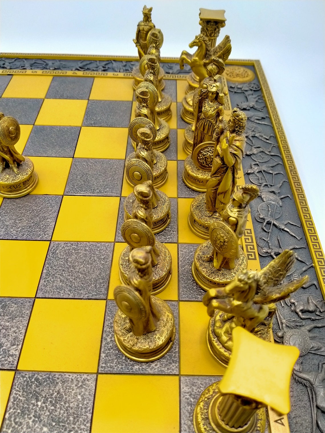 Greek Mythology Chess Set 300 Spartan Chess Set Chess - Etsy