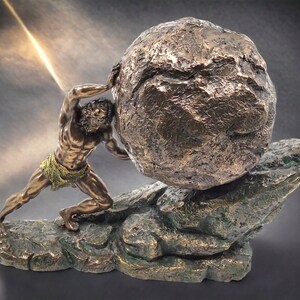 Bronze Sisyphus, Sisyphus Statue, Sisyphus Figurine, Sisyphus Sculpture ...