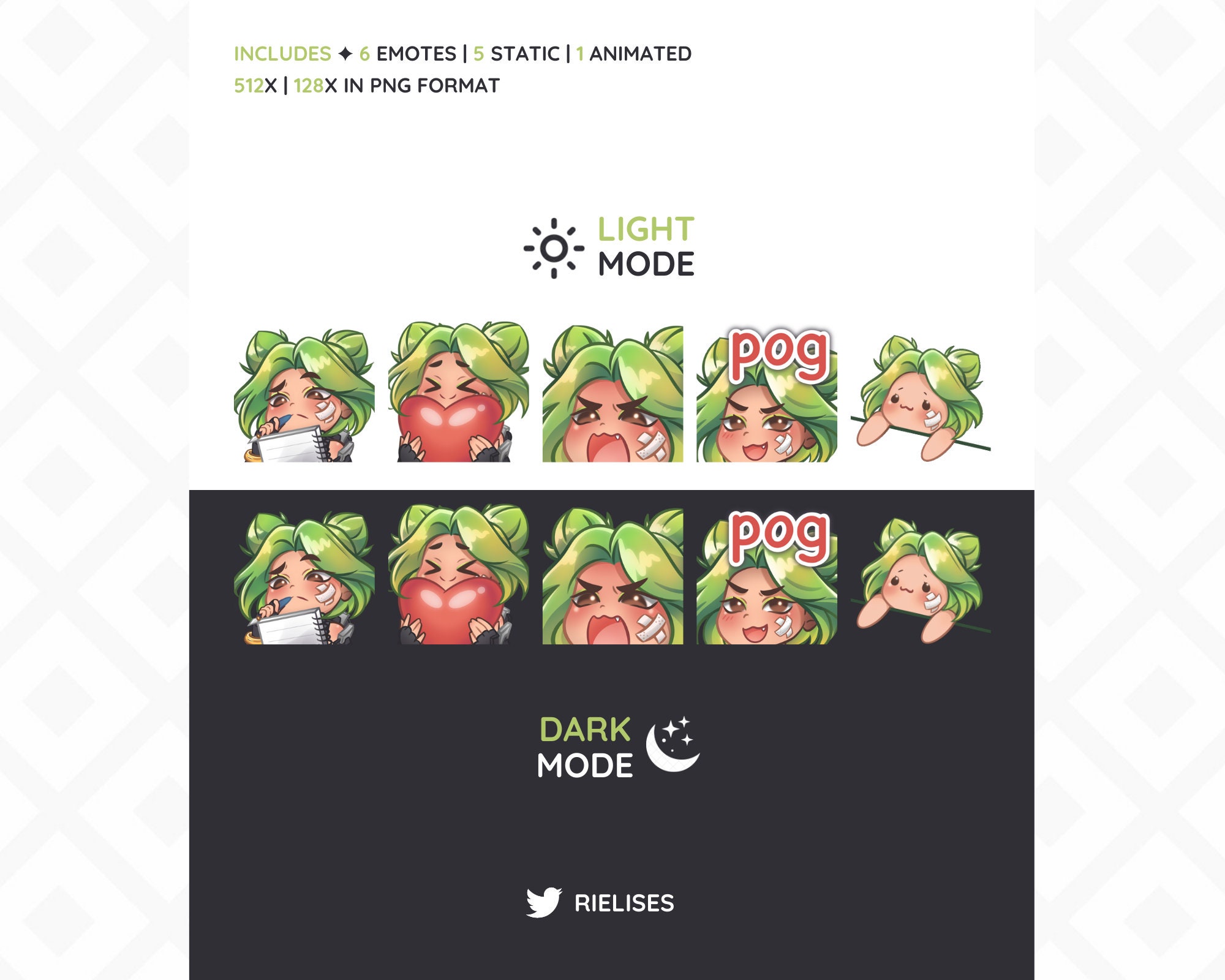 Zeri Emote Bundle | 6 Pre-made Emotes for Twitch, Discord, Youtube ...