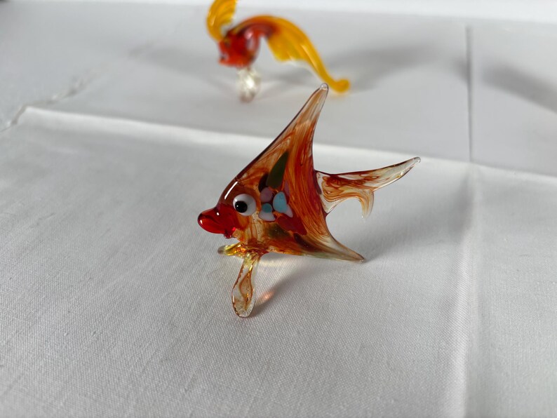 Lot of 4 Mini Murano Glass Fish | Hand-blown in Italy | Multicolored ...
