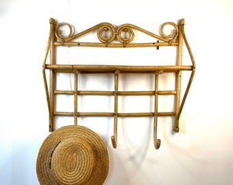 Rattan Vintage Coat Rack - Etsy