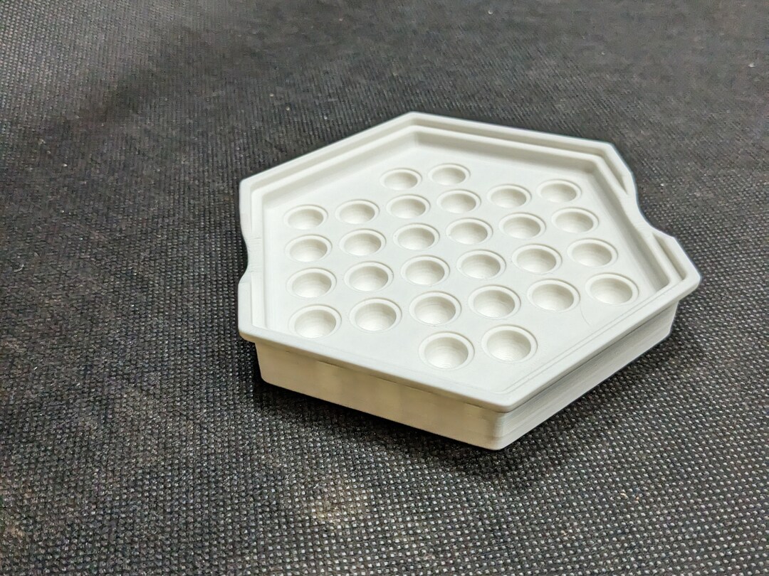 Hexagonal Watercolor DOT Holder: Stackable Paint Palette, 28-DOT ...