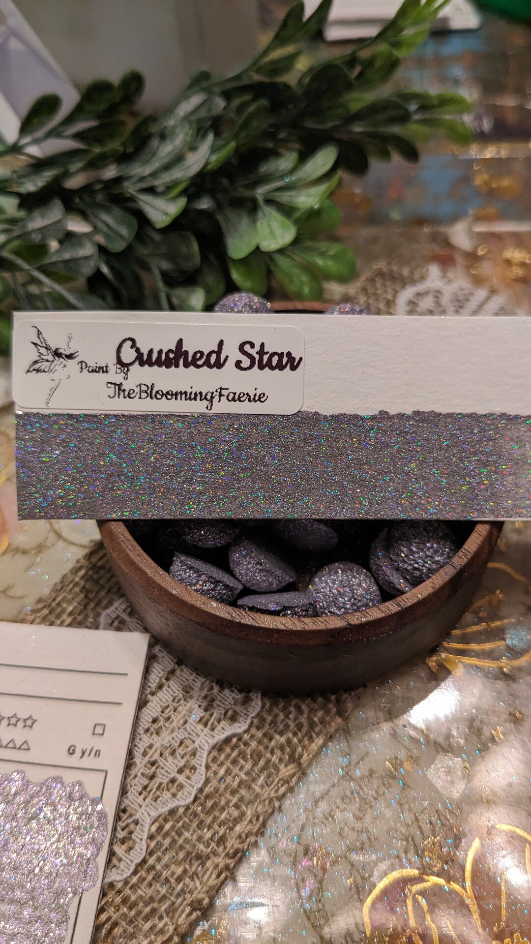 Crushed Star Watercolor Paint: Silver Purple Holographic Glitter - Etsy